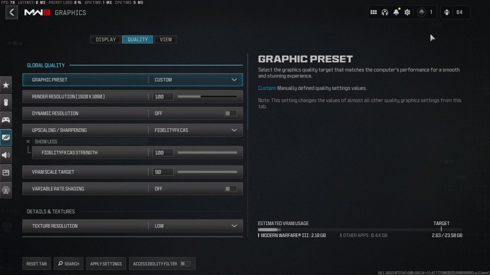 The Best Graphics Settings for MWIII for High FPS - Modern Warfare 3 ...